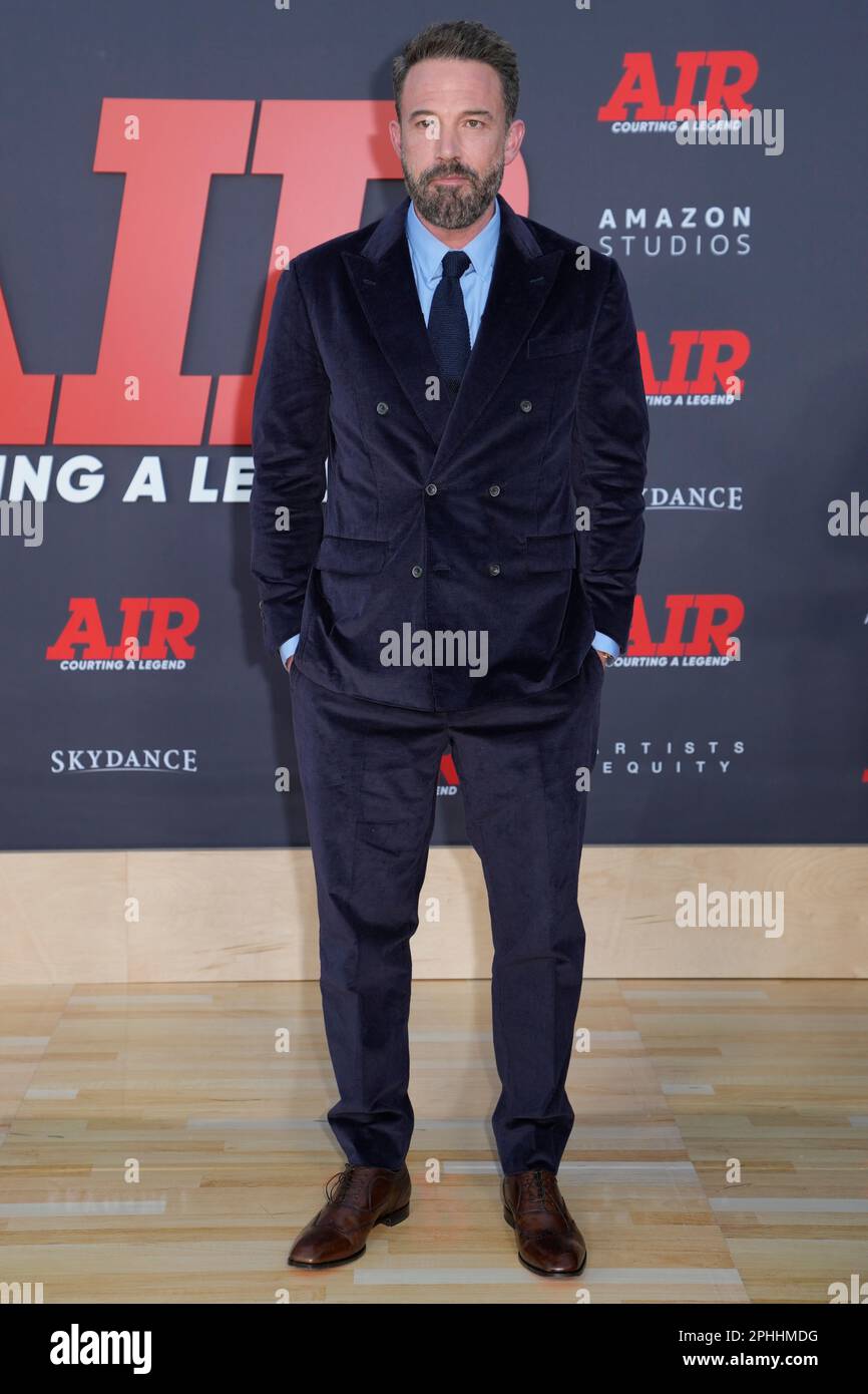 Ben Affleck arrives at the world premiere of "Air" on Monday, March 27 ...