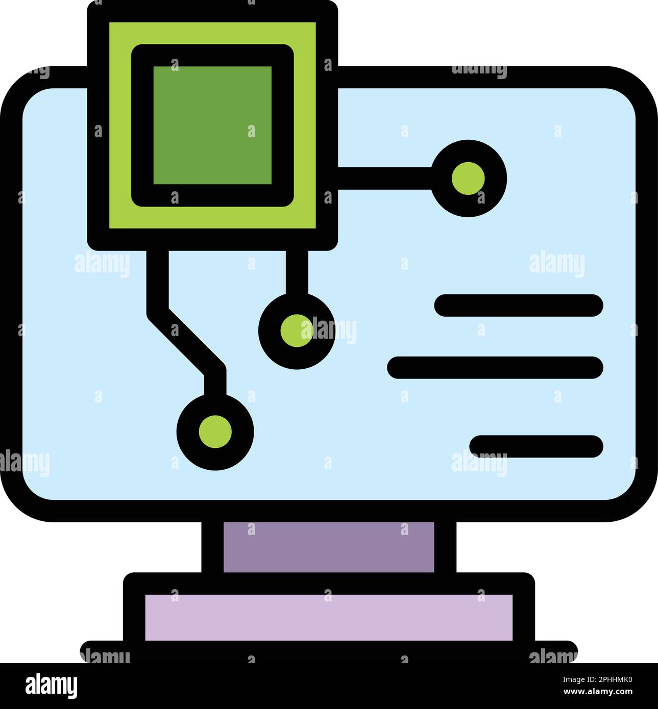 Api computer icon. Outline Api computer vector icon for web design isolated on white background ...