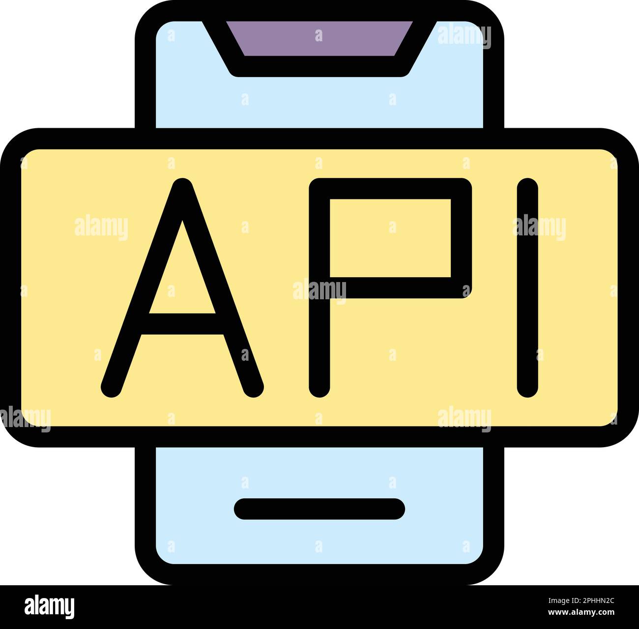 Api smartphone icon. Outline Api smartphone vector icon for web design ...