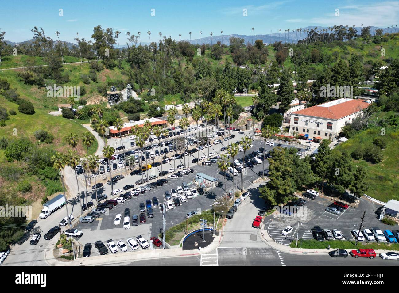An aerial view of los angeles police academy hi-res stock photography ...