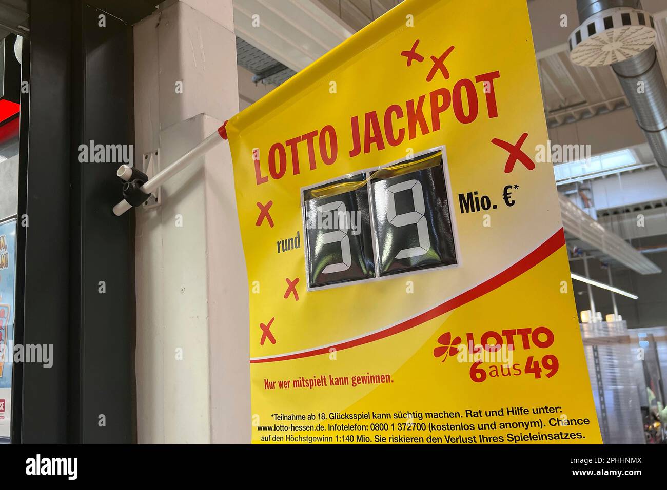 Frankfurt, Deutschland. 25th Mar, 2023. Theme picture Lotto Jackpot at ...