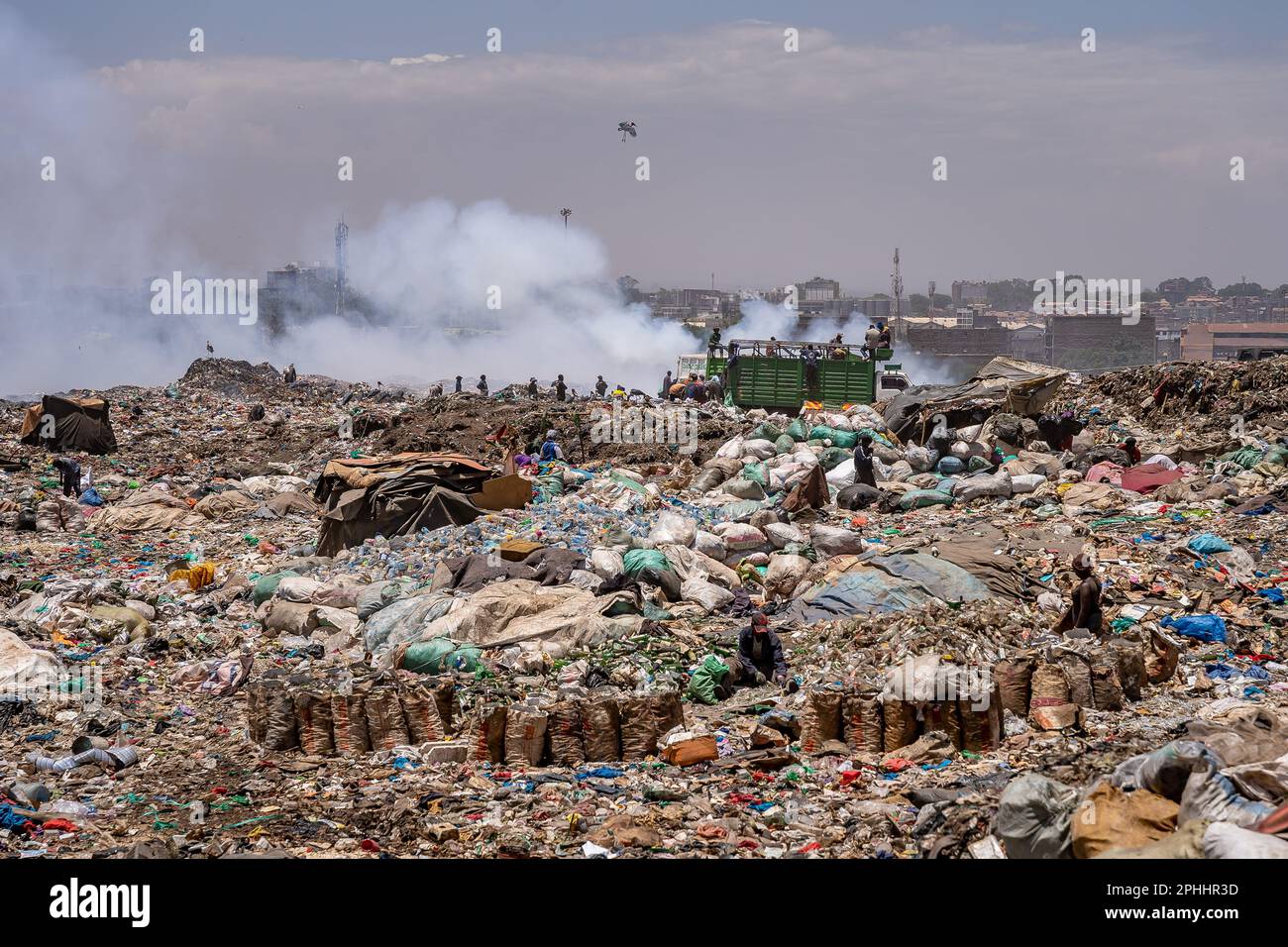 Nairobi, Kenya. 23rd Feb, 2023. People collecting plastic waste from ...