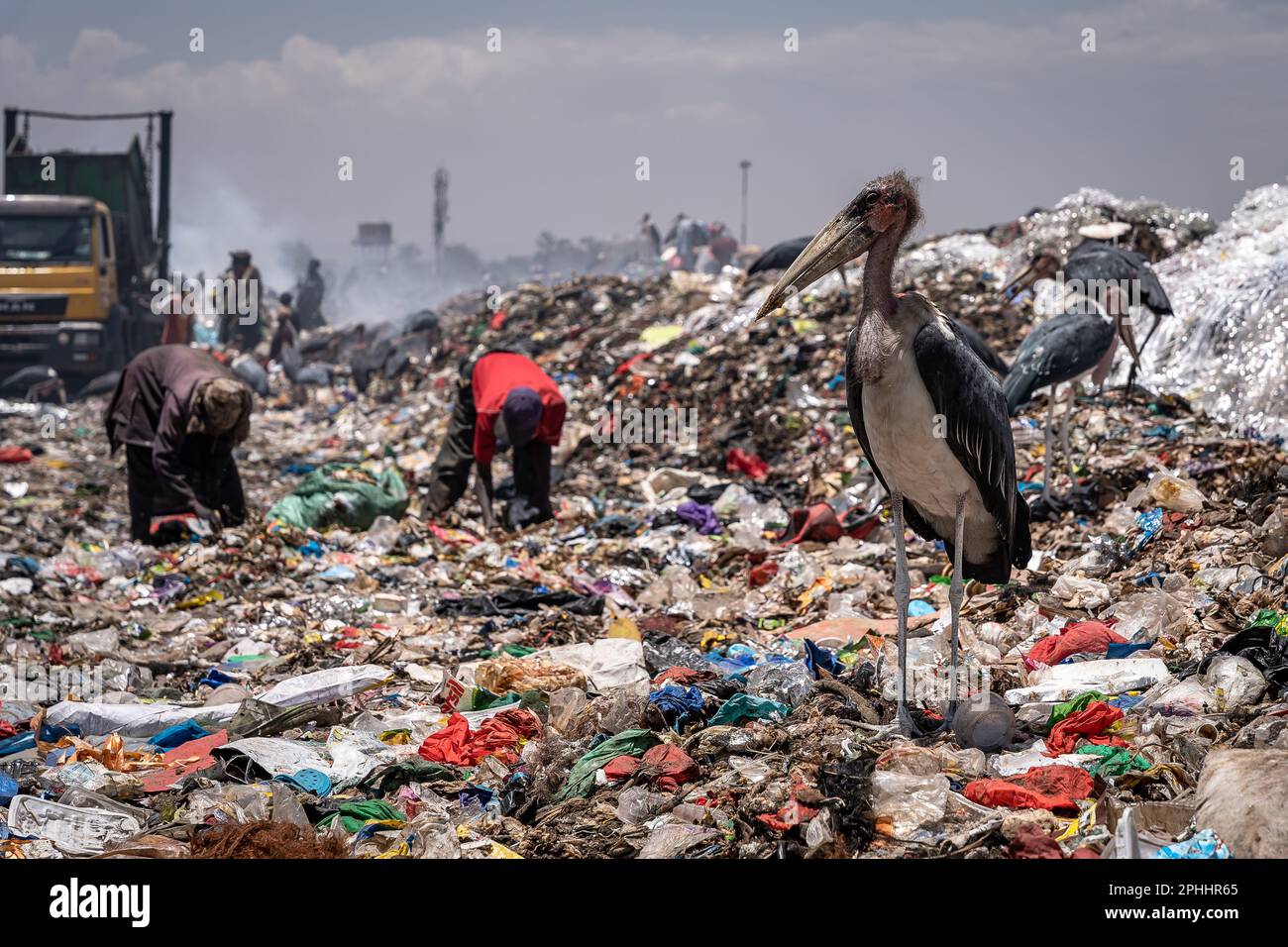 Nairobi, Kenya. 23rd Feb, 2023. People collecting plastic waste at ...