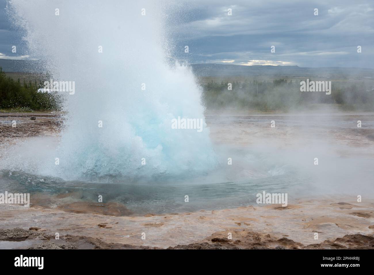Geysir, with spouting hot springs, including the most active geyser in ...