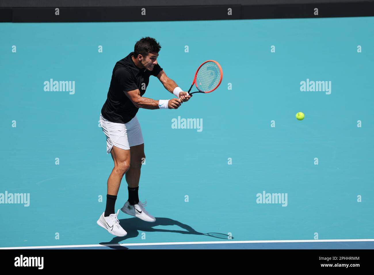 MIAMI GARDENS, FLORIDA - MARCH 27: Cristian Garin on Day 9 of the Miami ...