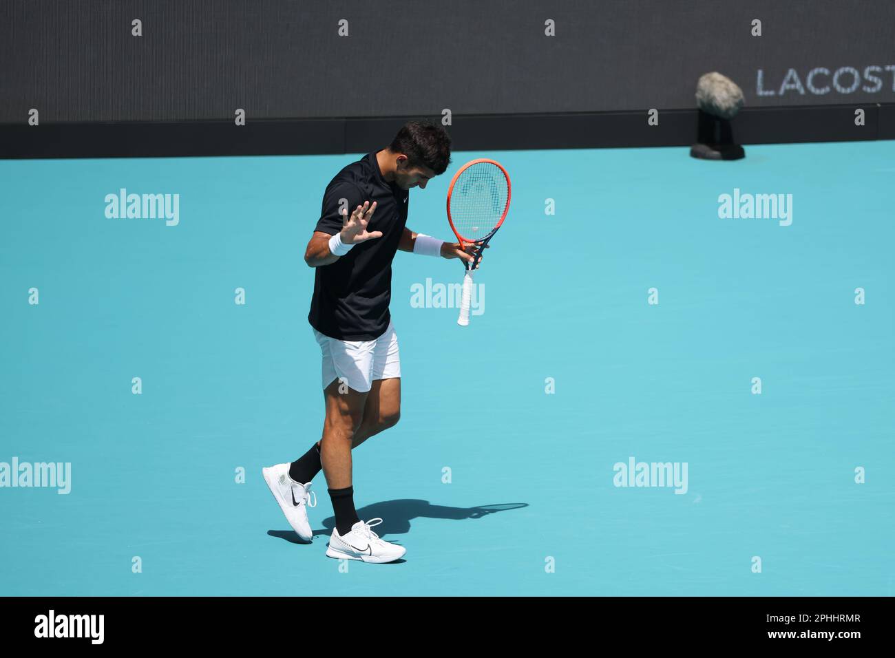 MIAMI GARDENS, FLORIDA - MARCH 27: Cristian Garin on Day 9 of the Miami ...