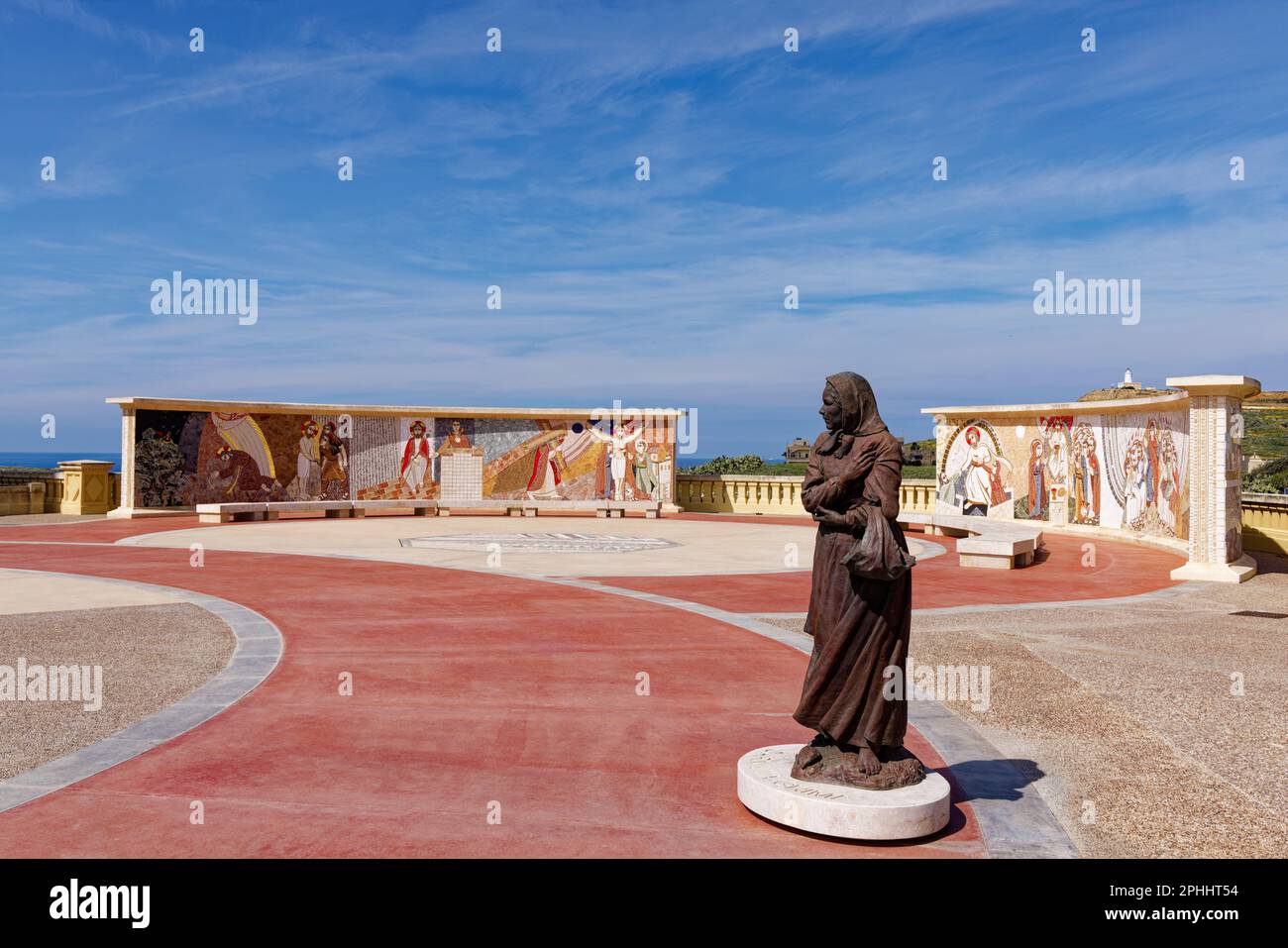 Gharb, Gozo island, Malta. 22nd Mar, 2023. The Ta' Pinu Basilica is ...