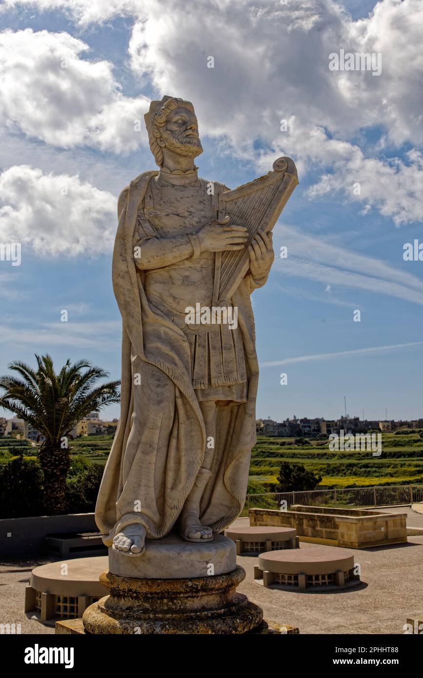 Gharb, Gozo island, Malta. 22nd Mar, 2023. The Ta' Pinu Basilica is ...