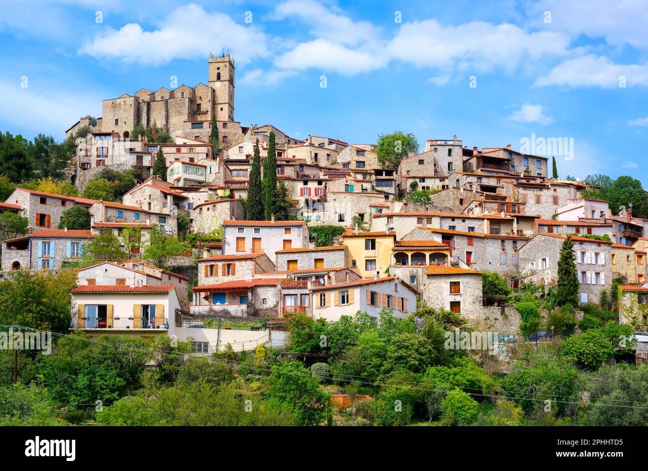 Eus hillside village, one of the most beautiful villages and a popular ...