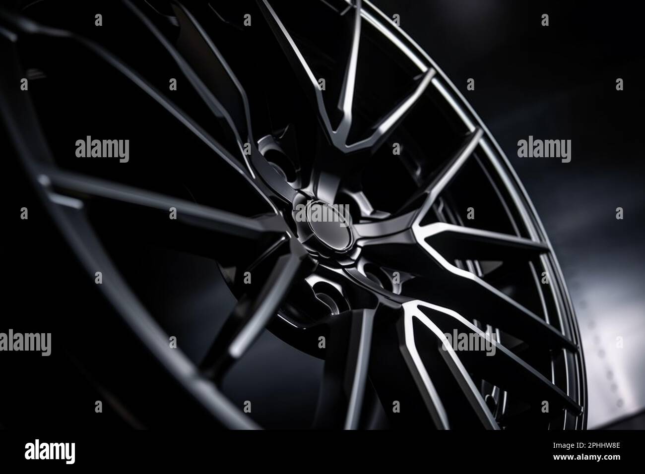 black beautiful sports alloy wheels on black background Stock Photo - Alamy