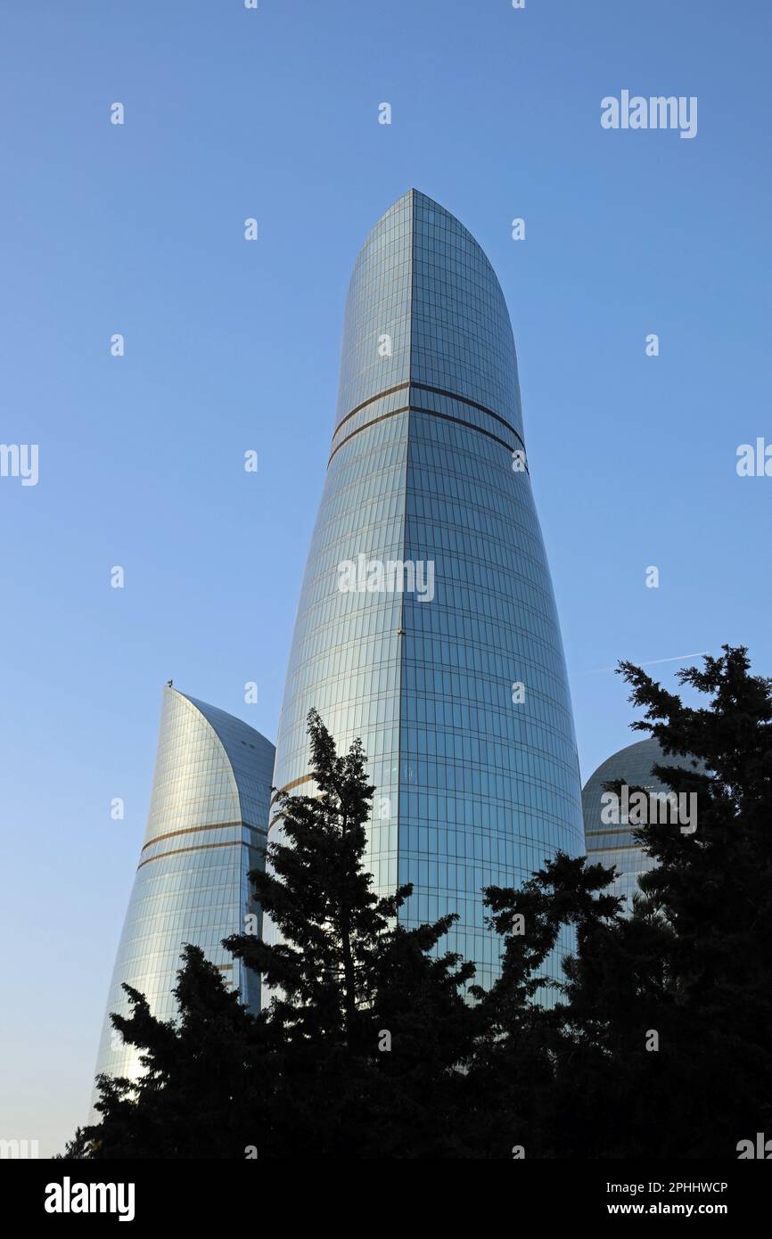 Iconic Flame Towers in Baku Stock Photo - Alamy