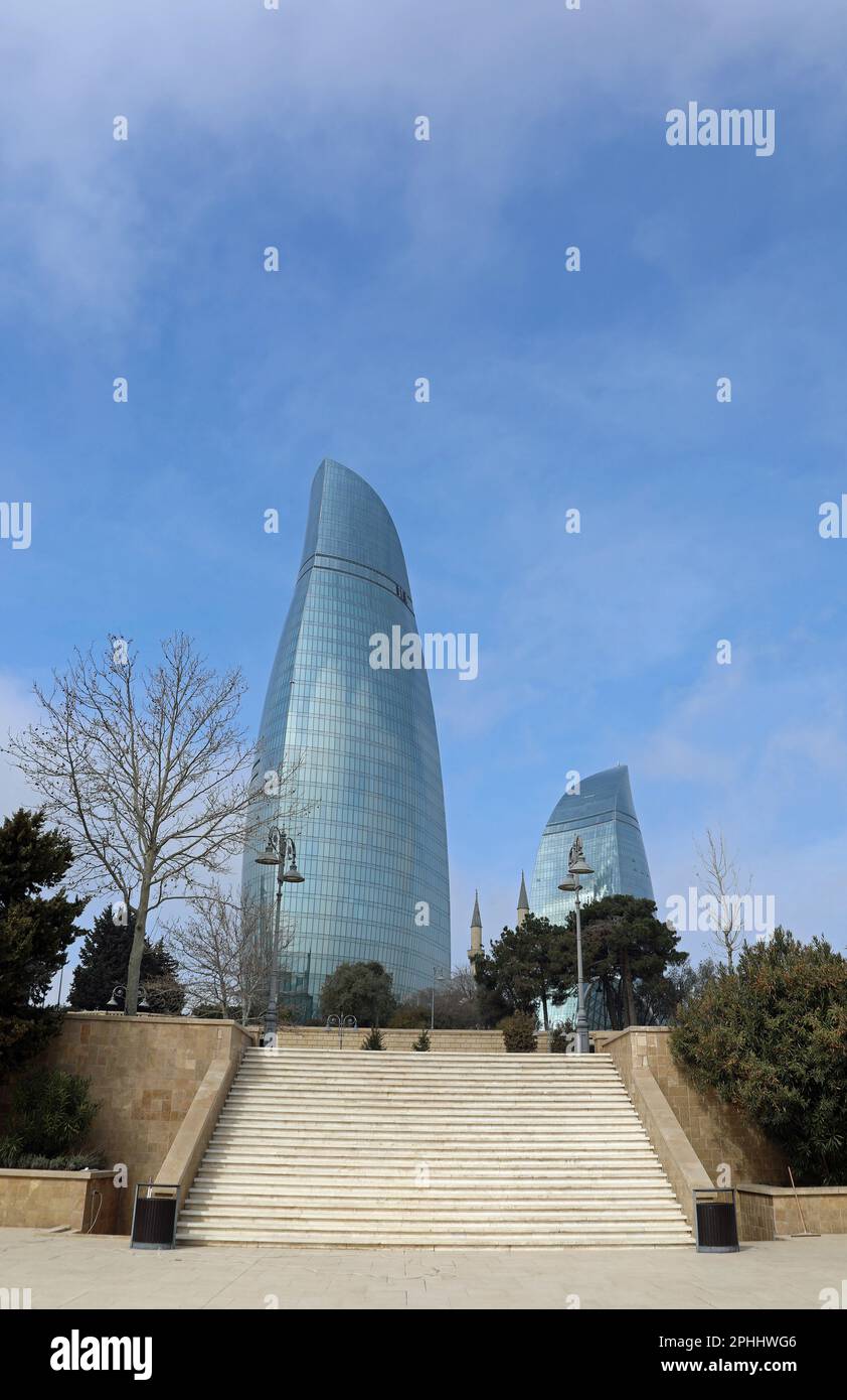 Iconic Flame Towers in Baku Stock Photo - Alamy