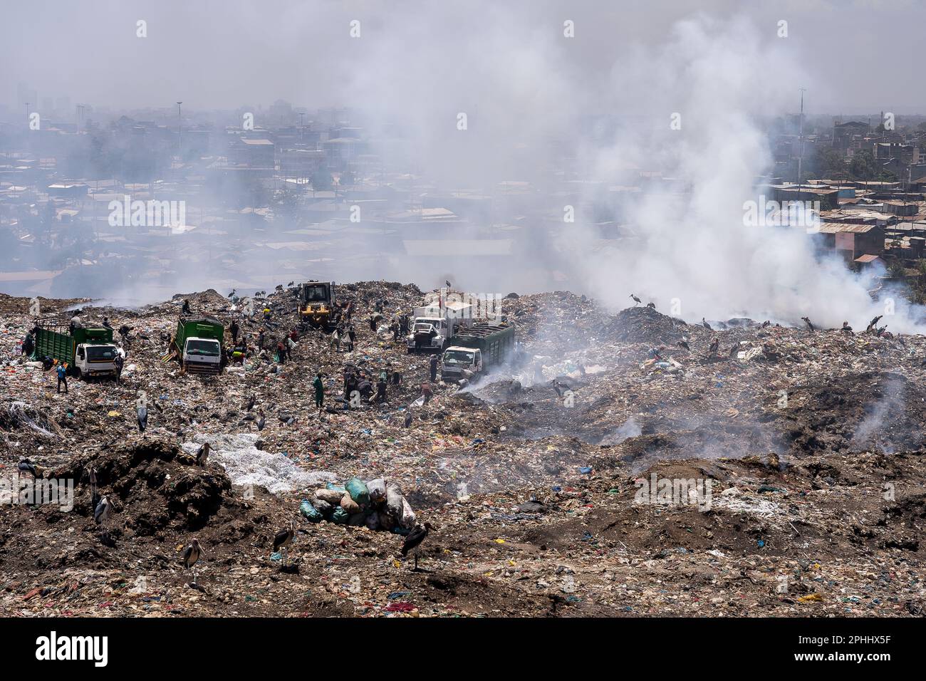 Nairobi, Kenya. 23rd Feb, 2023. Panoramic view of Dandora dumpsite ...