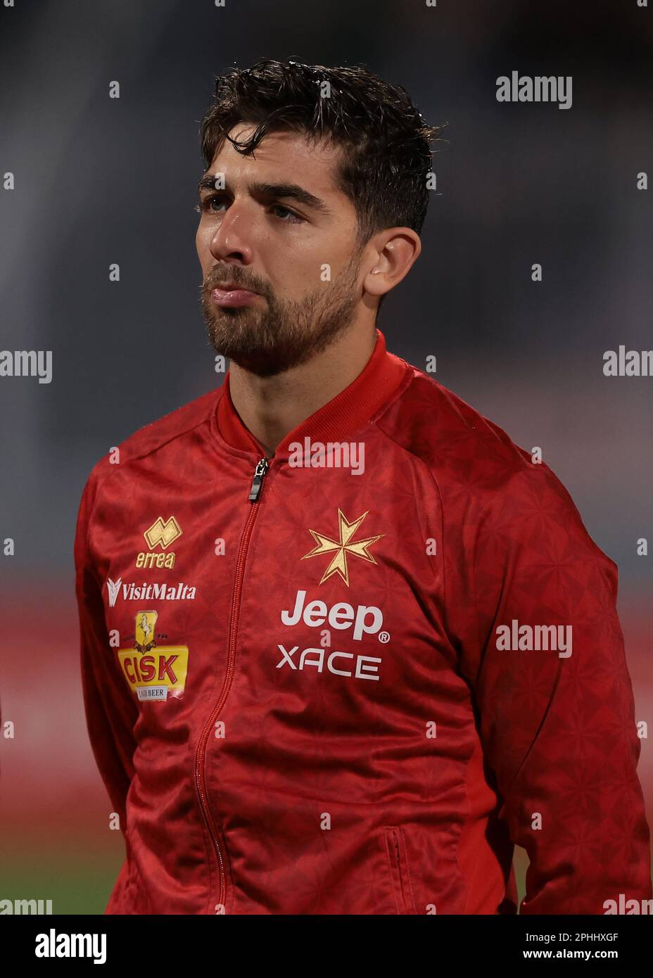 Attard, Malta, 26th March 2023. Cain Attard of Malta looks on during ...