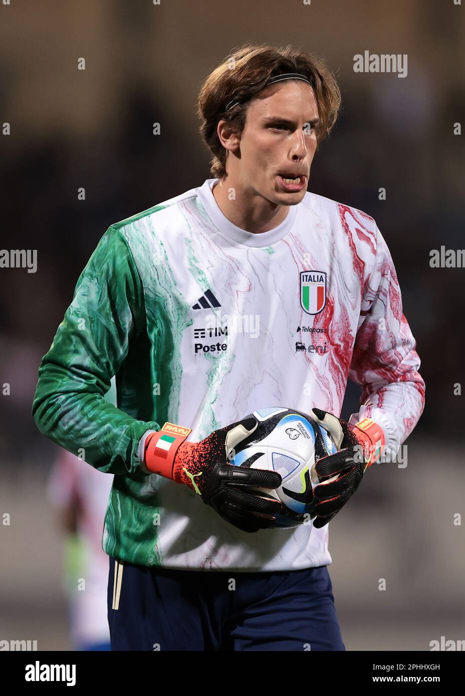 Attard, Malta, 26th March 2023. Marco Carnesecchi of Italy reacts ...
