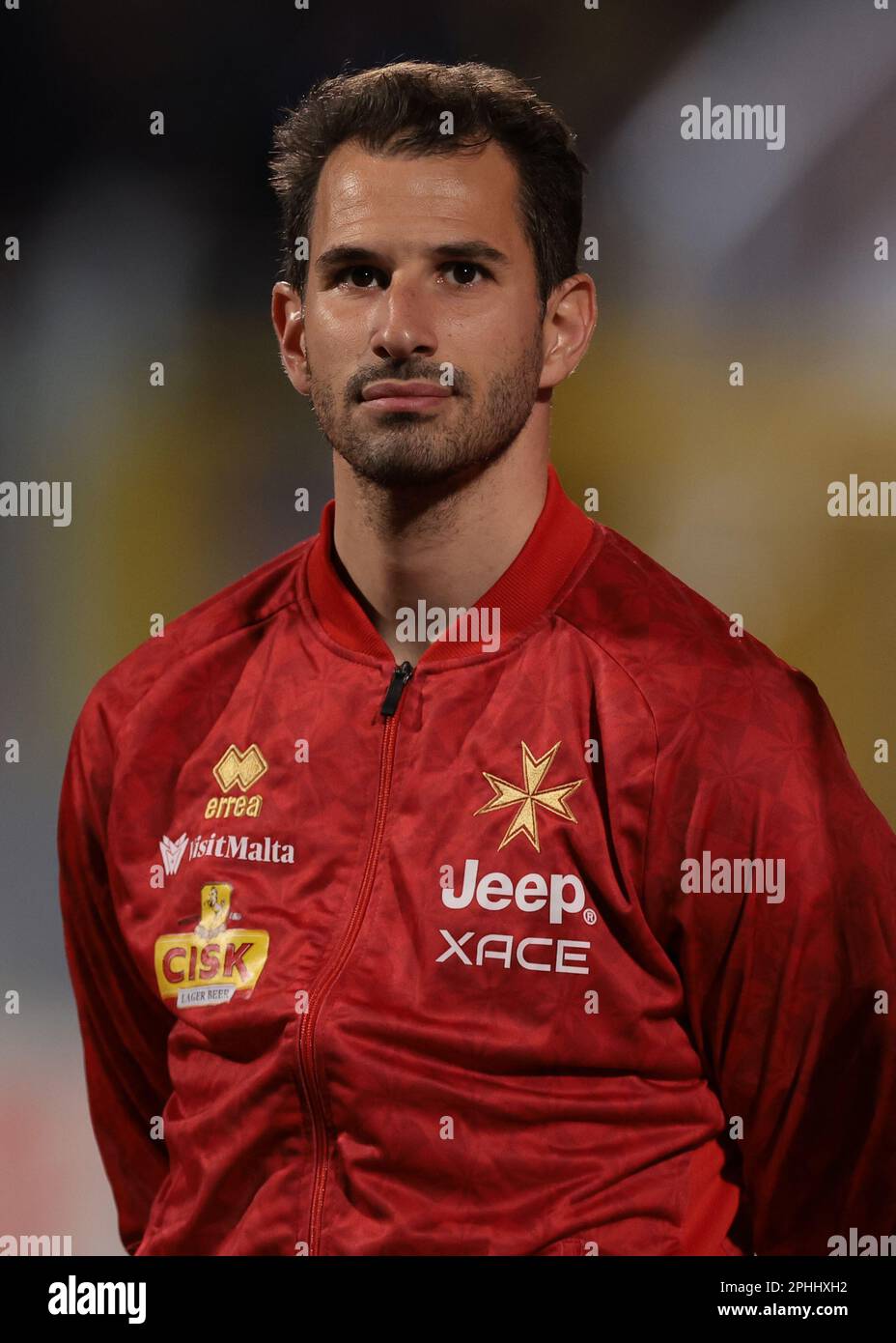 Attard, Malta, 26th March 2023. Henry Bonello of Malta looks on during ...