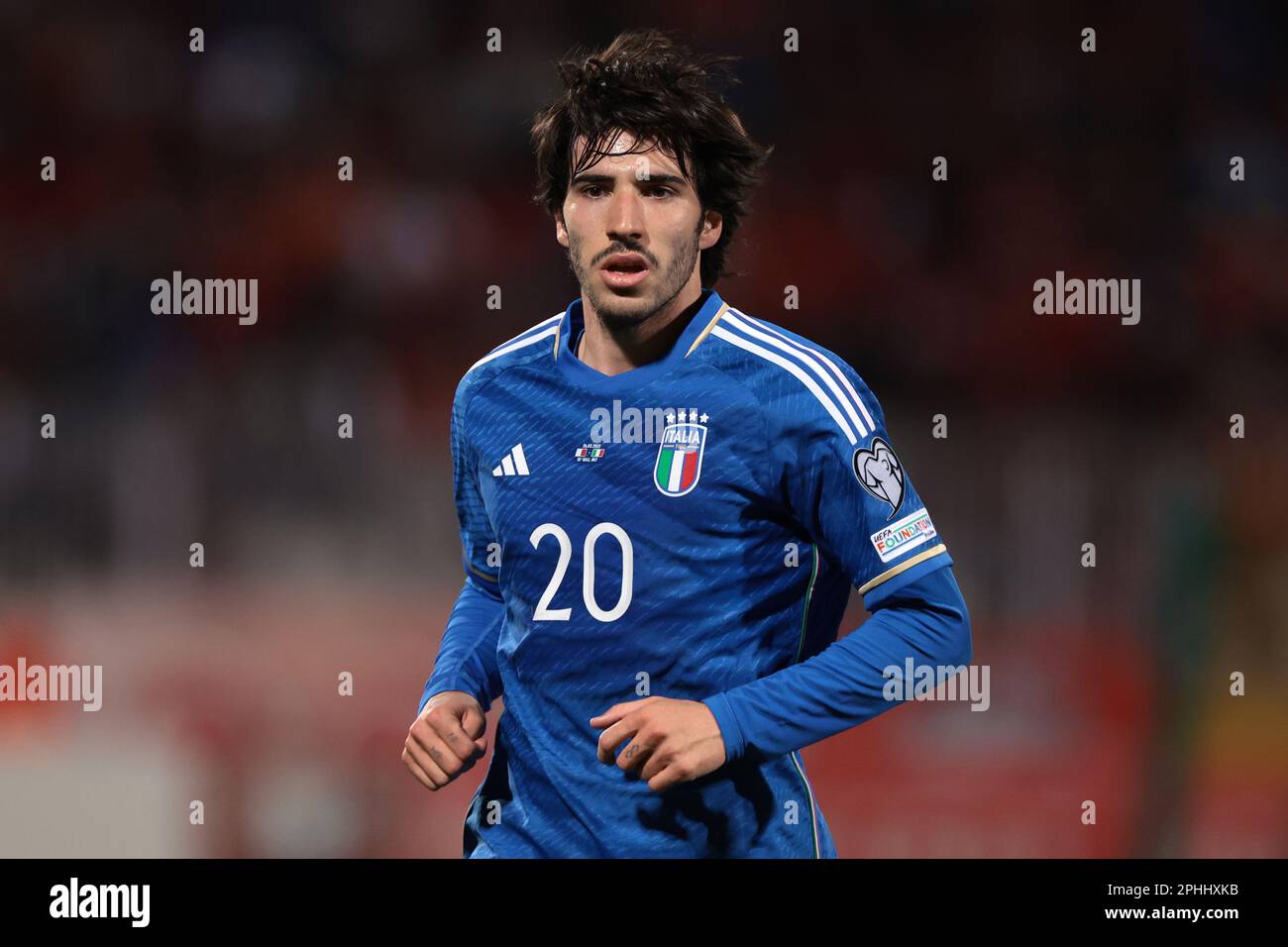 Attard, Malta, 26th March 2023. Sandro Tonali of Italy during the UEFA ...