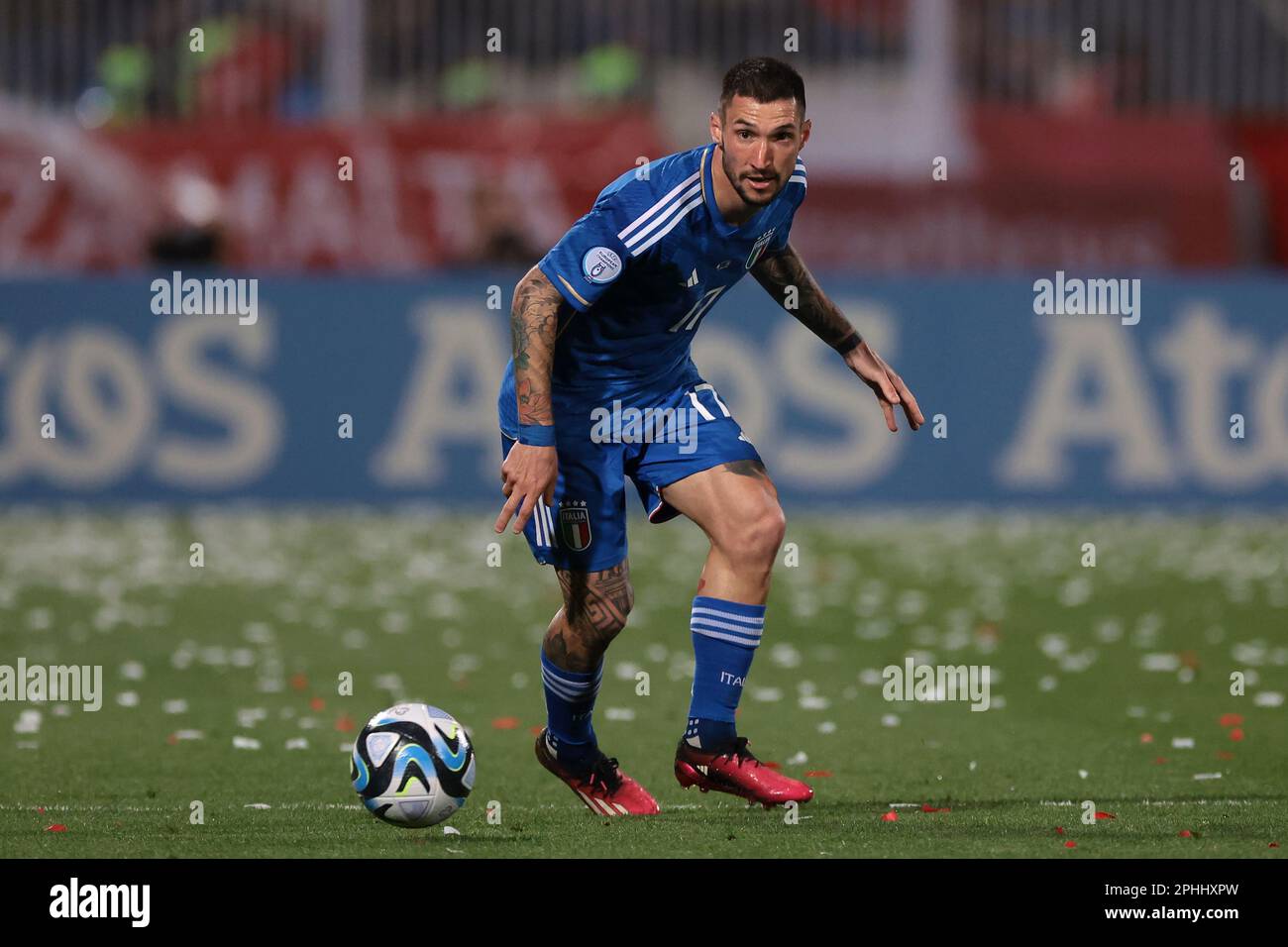 Attard, Malta, 26th March 2023. Matteo Politano of Italy during the ...