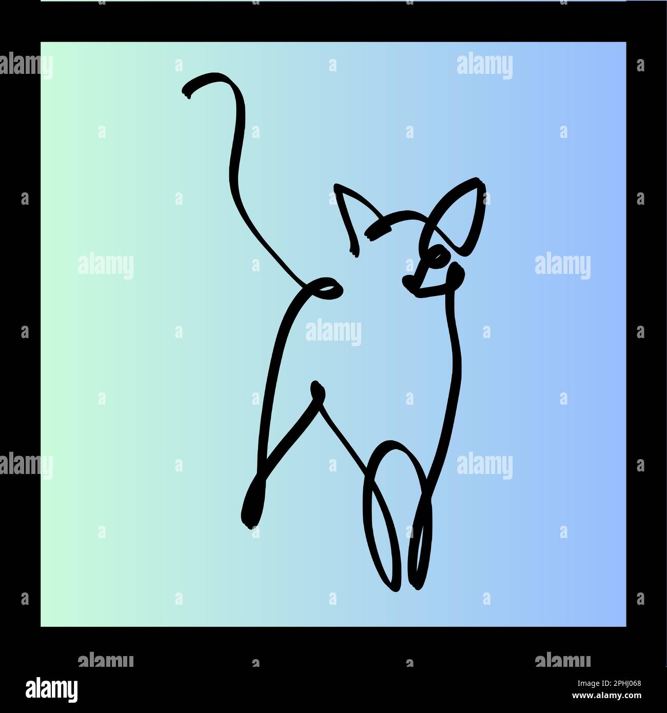 Square cat wall digital printable art Stock Photo - Alamy