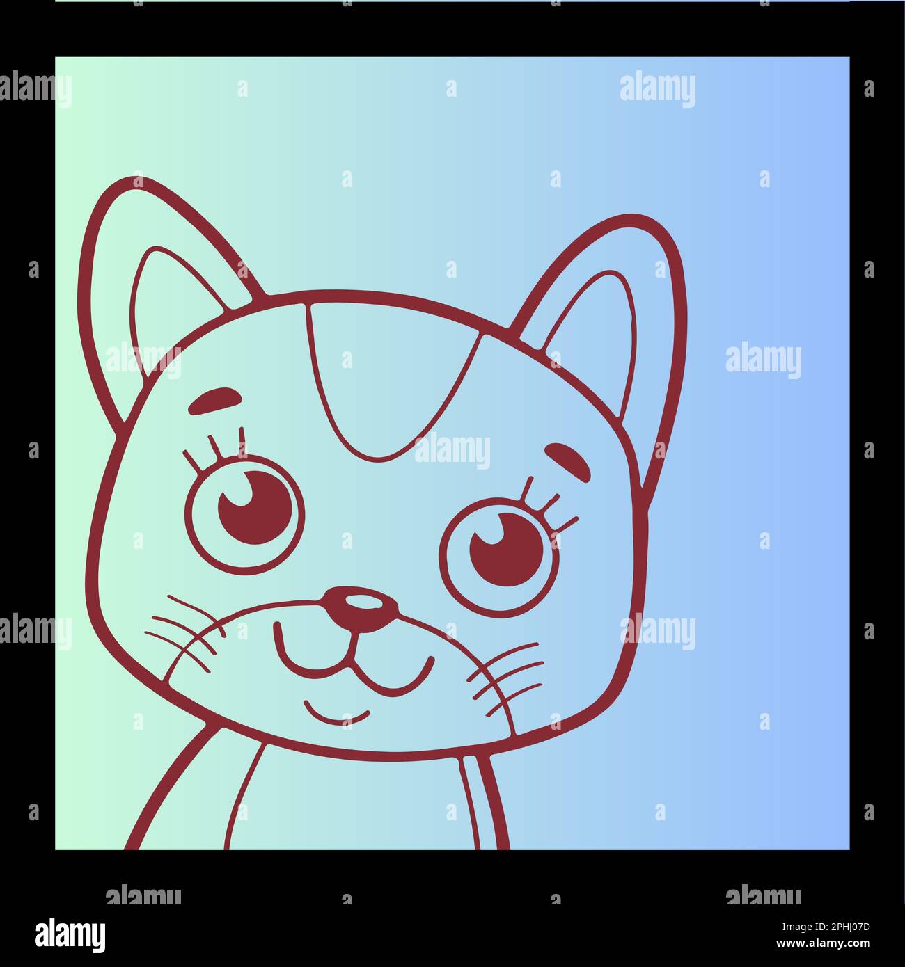Square cat wall digital printable art Stock Photo - Alamy