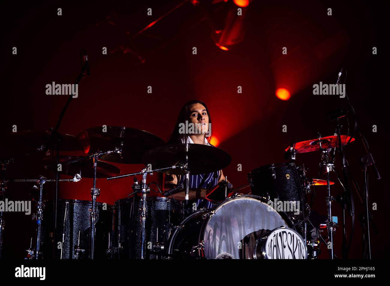 Naples, Italy. 29th Mar, 2023. Maneskin - Ethan Torchio (Drum) during ...