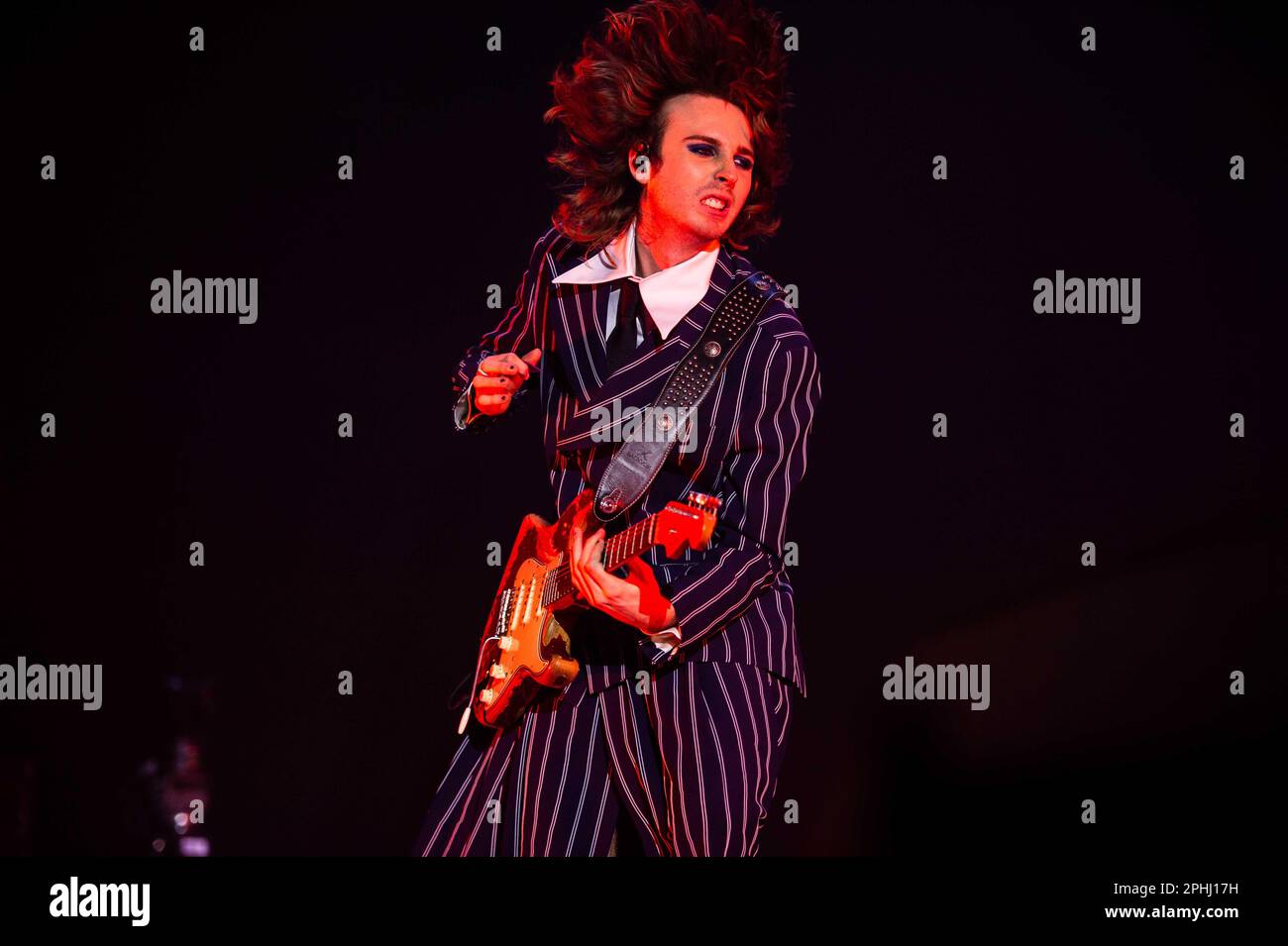 Naples, Italy. 29th Mar, 2023. Maneskin - Thomas Raggi (Guitar) during ...
