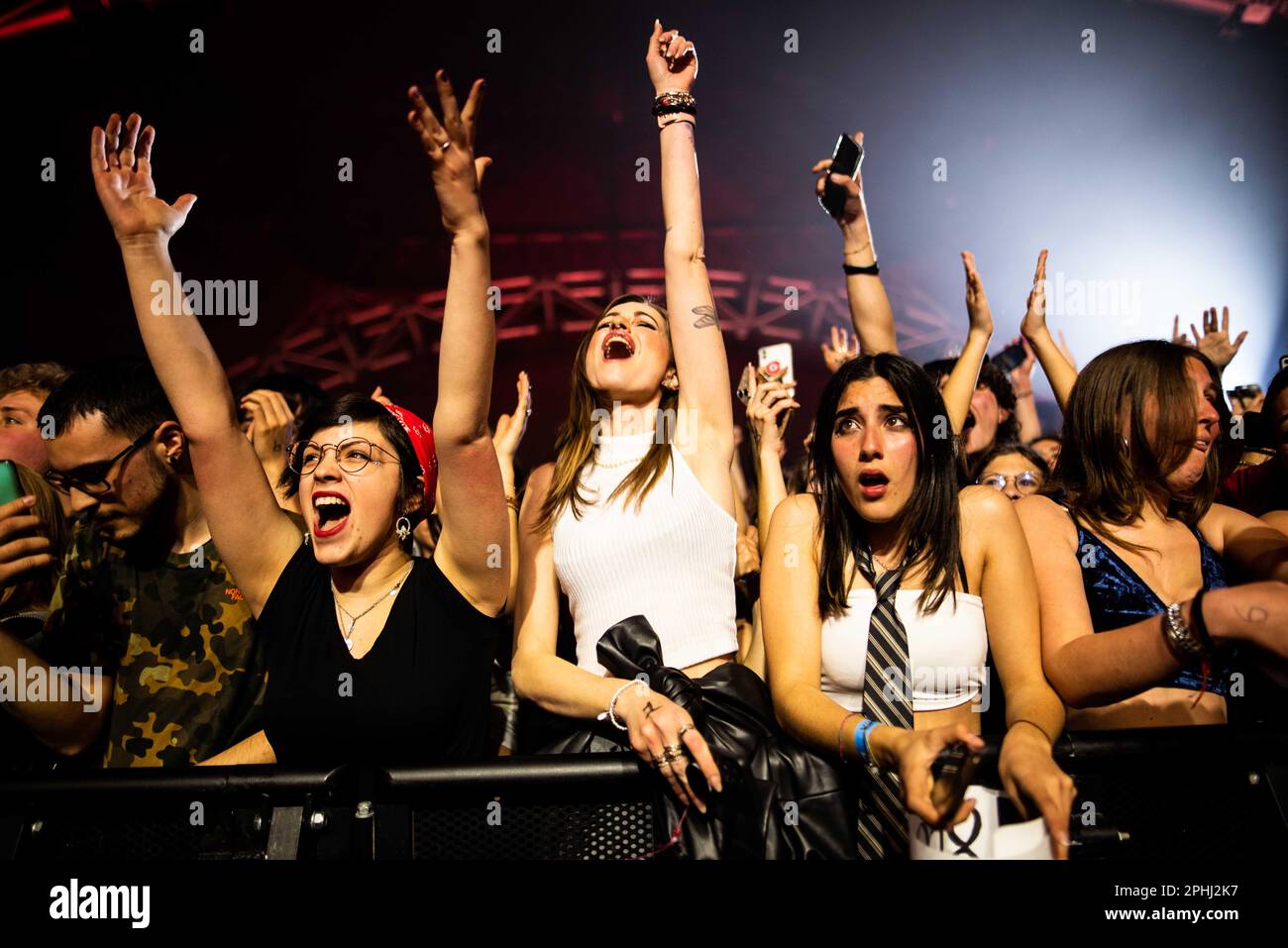 Naples, Italy. 29th Mar, 2023. Maneskin - Supporters /fans during ...
