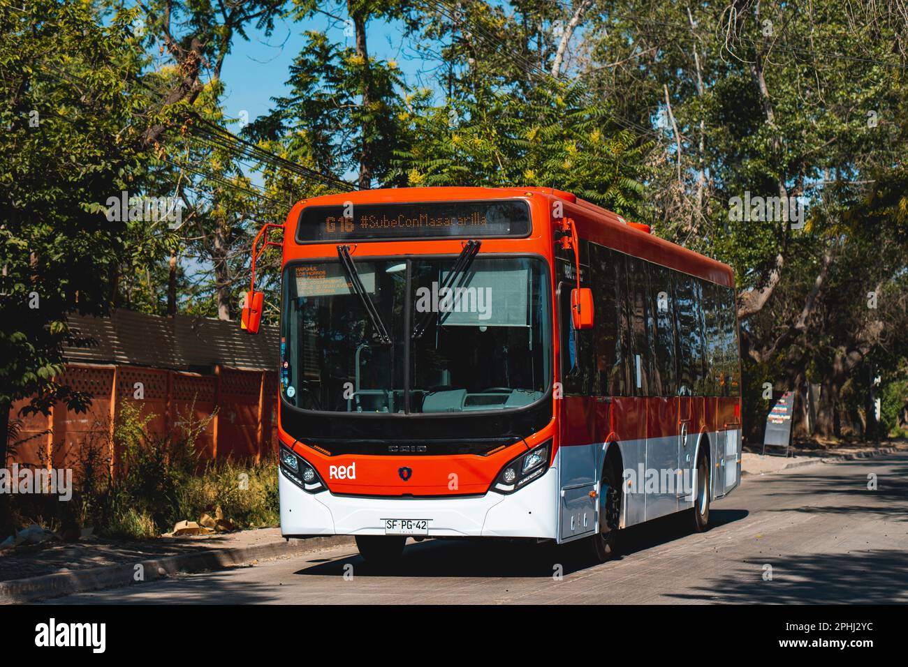 Santiago, Chile - December 2022: A Transantiago, or Red Metropolitana ...