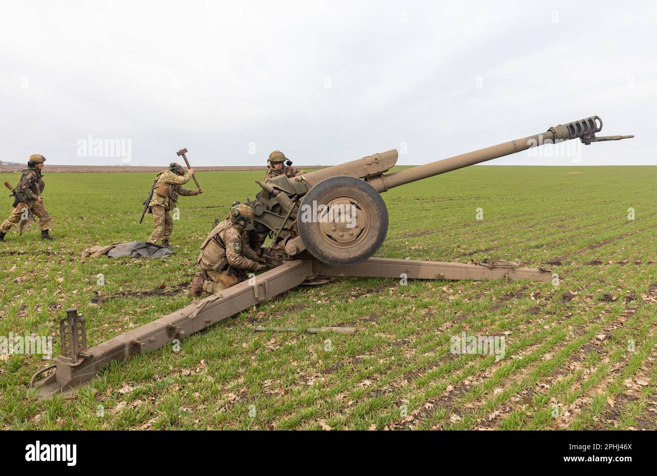 March 21, 2023, Donetsk region, Ukraine: A Ukrainian soldier is seen ...