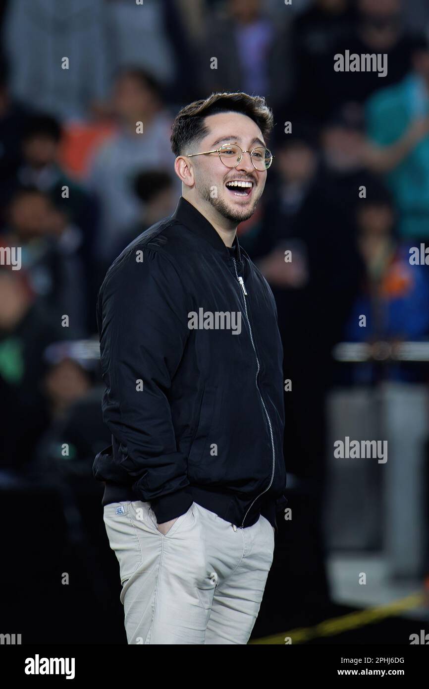BARCELONA - MAR 26: Spursito (famous Spanish streamer) in action during ...