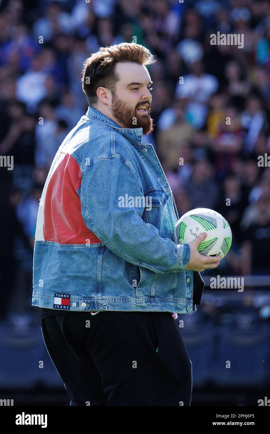 BARCELONA - MAR 26: Ibai Llanos (famous Spanish streamer) in action ...