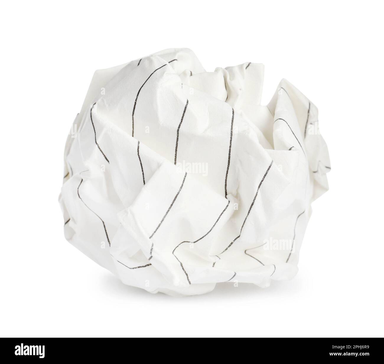 Crumpled sheet of beige paper isolated on white Stock Photo - Alamy