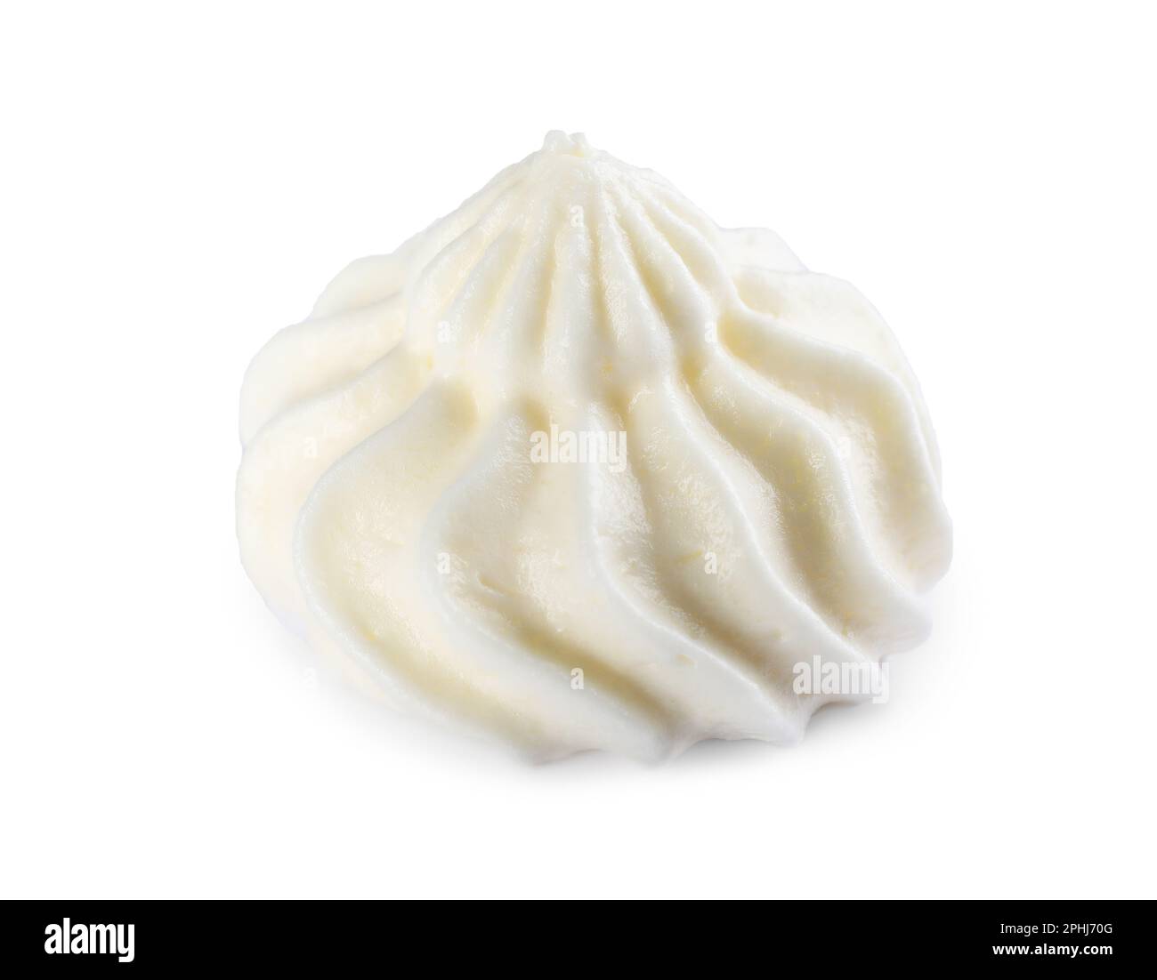 Delicious fresh whipped cream isolated on white Stock Photo - Alamy