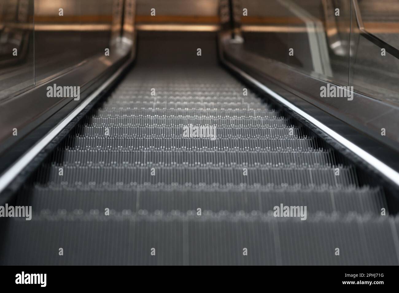 Closeup view of escalator in airport terminal Stock Photo - Alamy