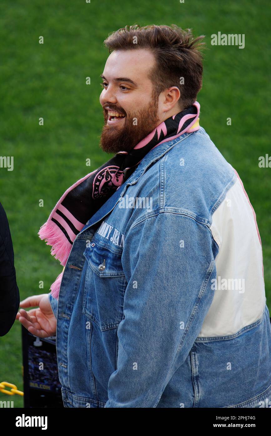BARCELONA - MAR 26: Ibai Llanos (famous Spanish streamer) in action ...