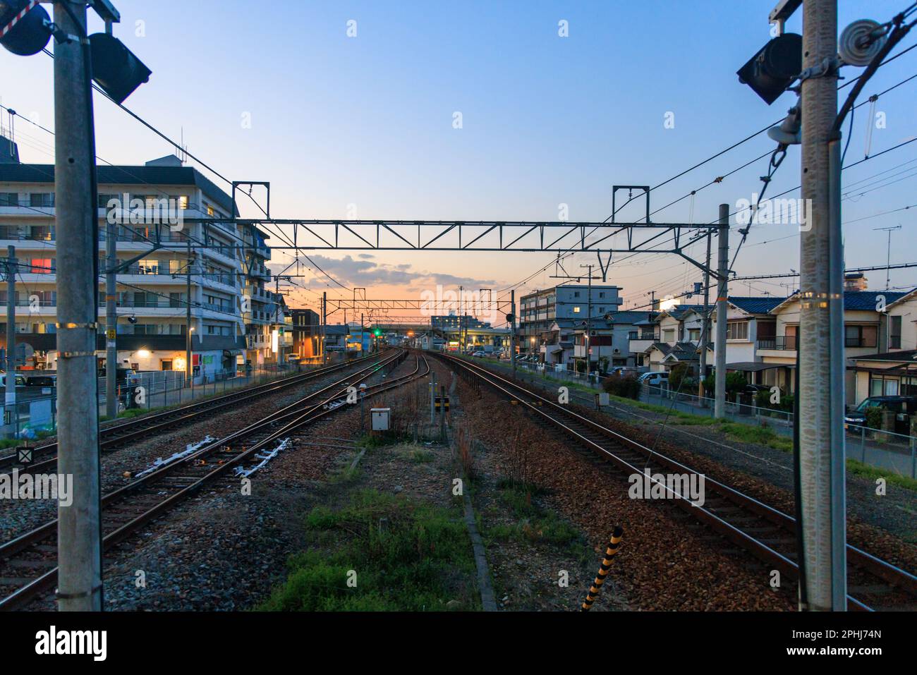 Japanese town hi-res stock photography and images - Alamy