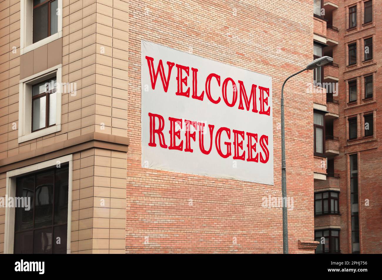 Refugees welcome poster hi-res stock photography and images - Alamy