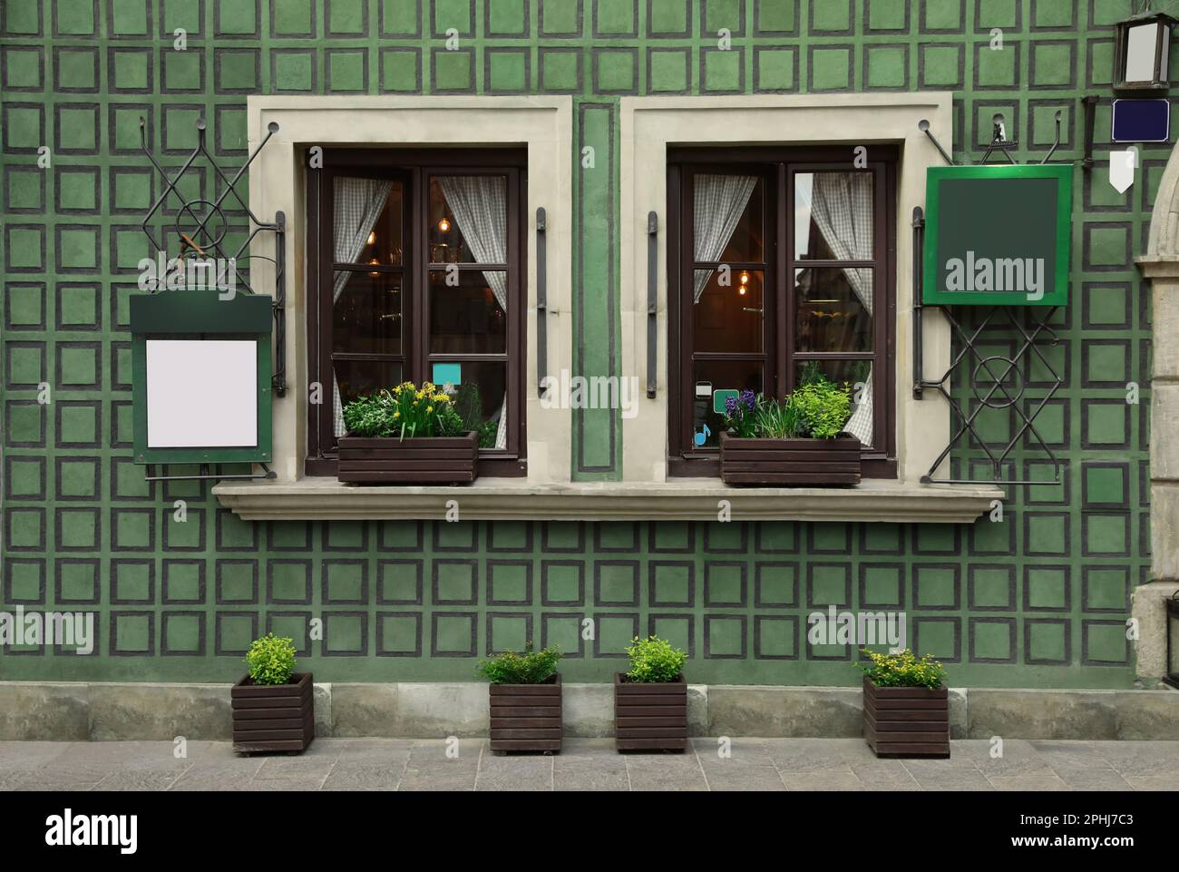 Building with open windows hi-res stock photography and images - Alamy