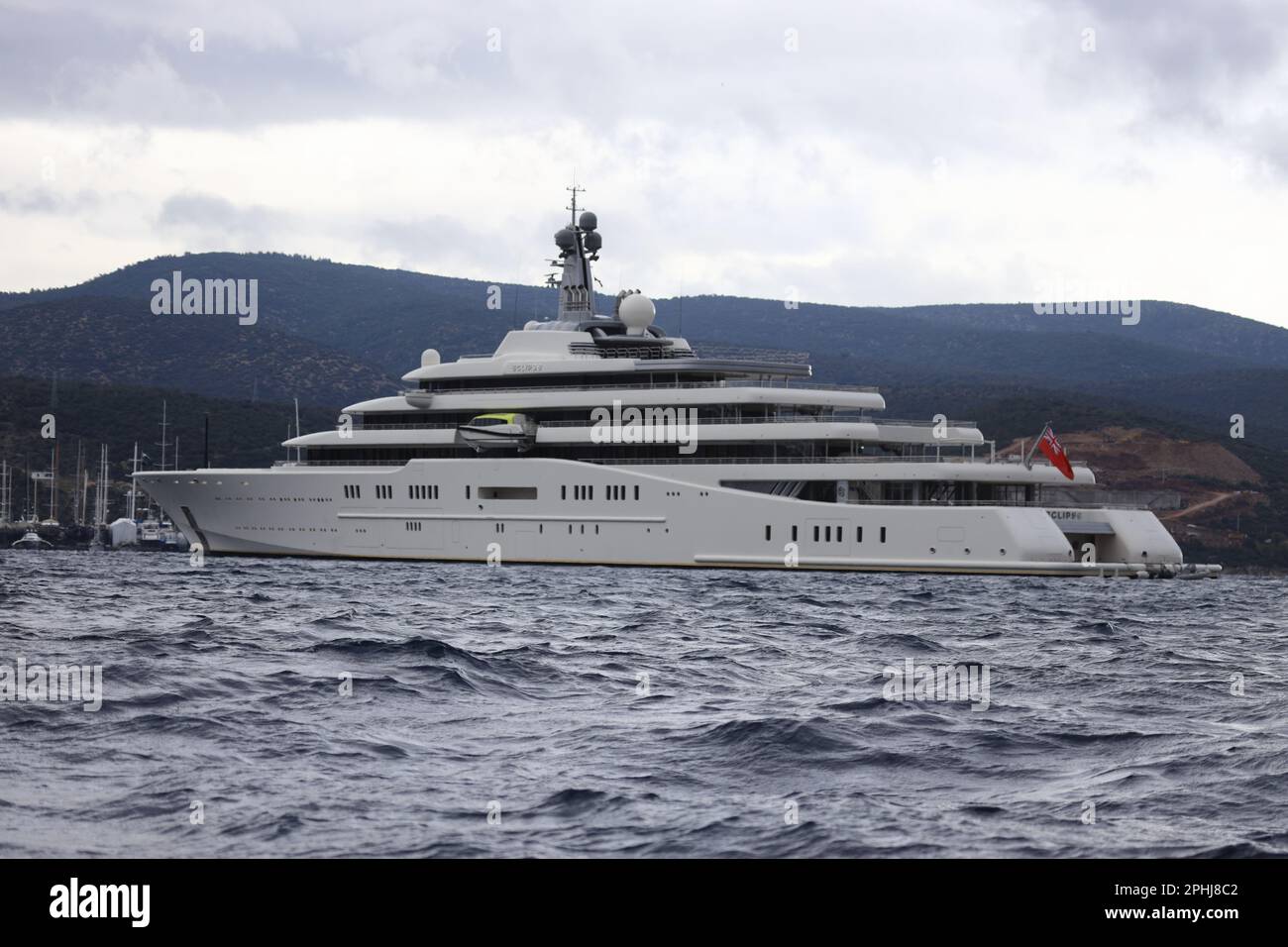 Bodrum, Turkey, 05 February 2023: The giant superyacht Eclipse, owned ...