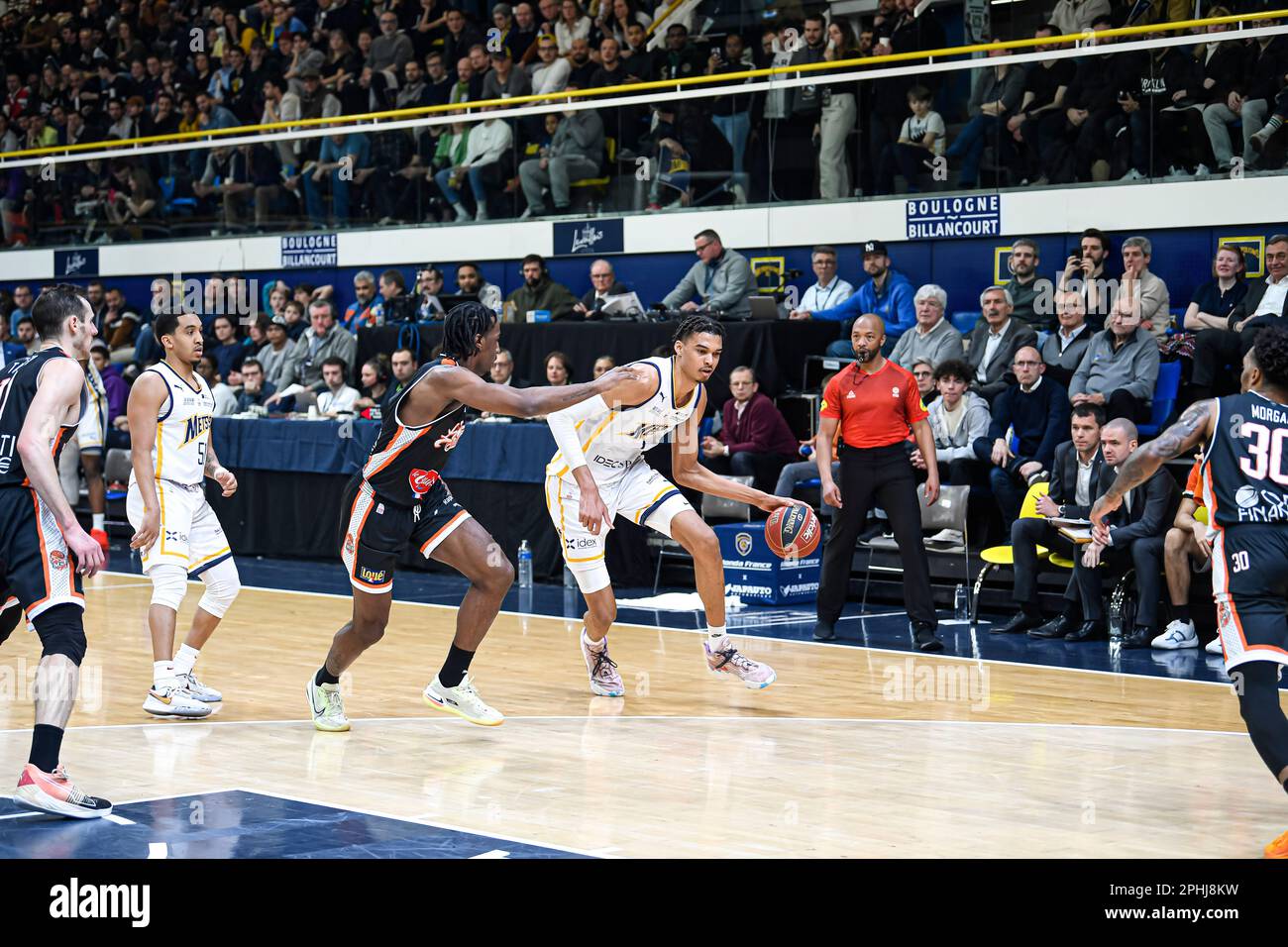 Paris, France. 28th Mar, 2023. Victor Wembanyama during the French ...