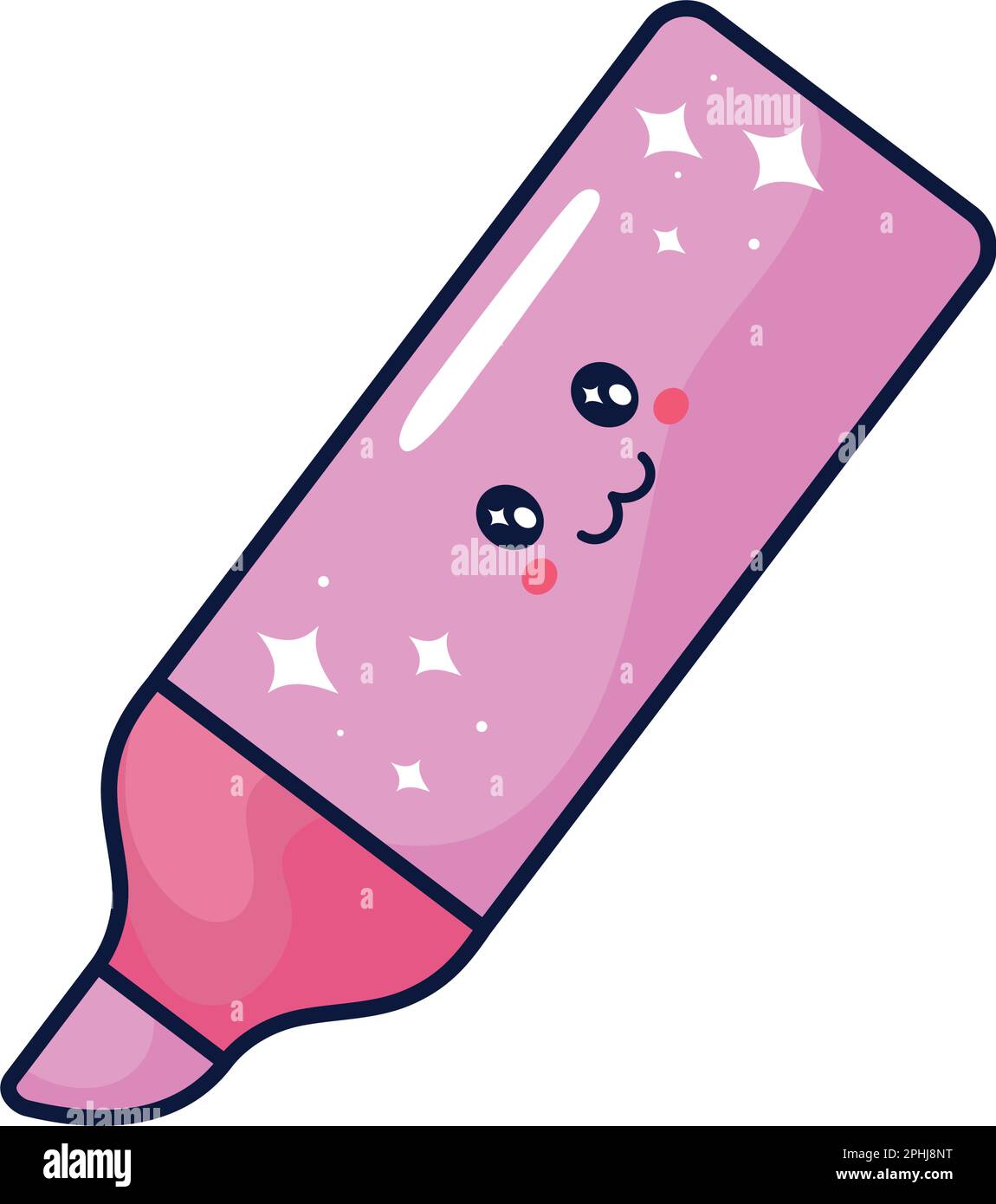 Fun cartoon highlighter kawaii Stock Vector Image & Art - Alamy