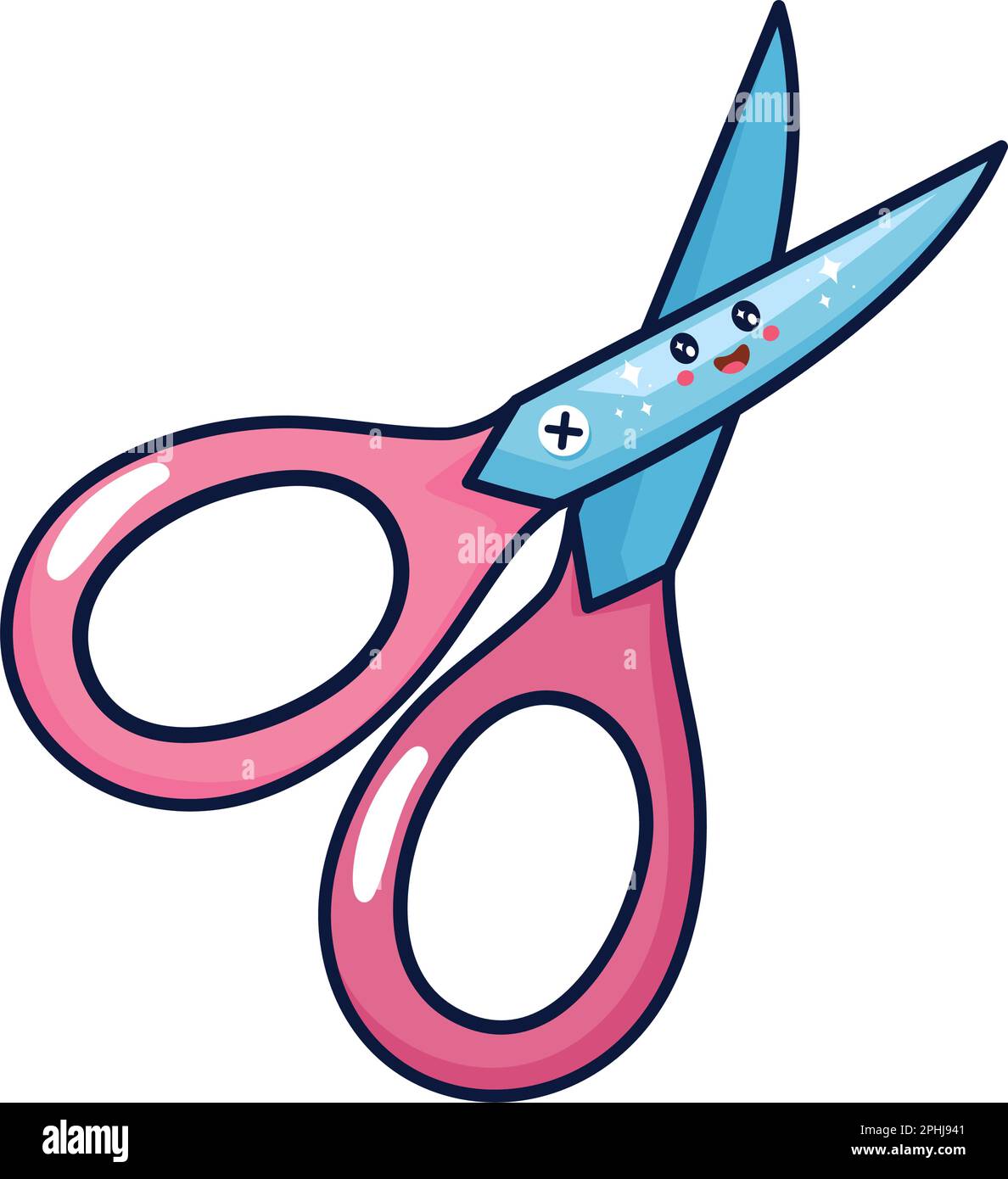 cute scissors kawaii Stock Vector Image & Art - Alamy