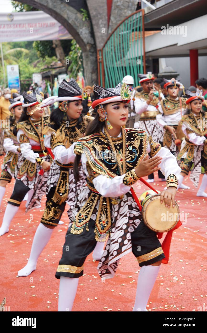 Indonesian perform reog kendang in the ceremony of Tulungagung's ...