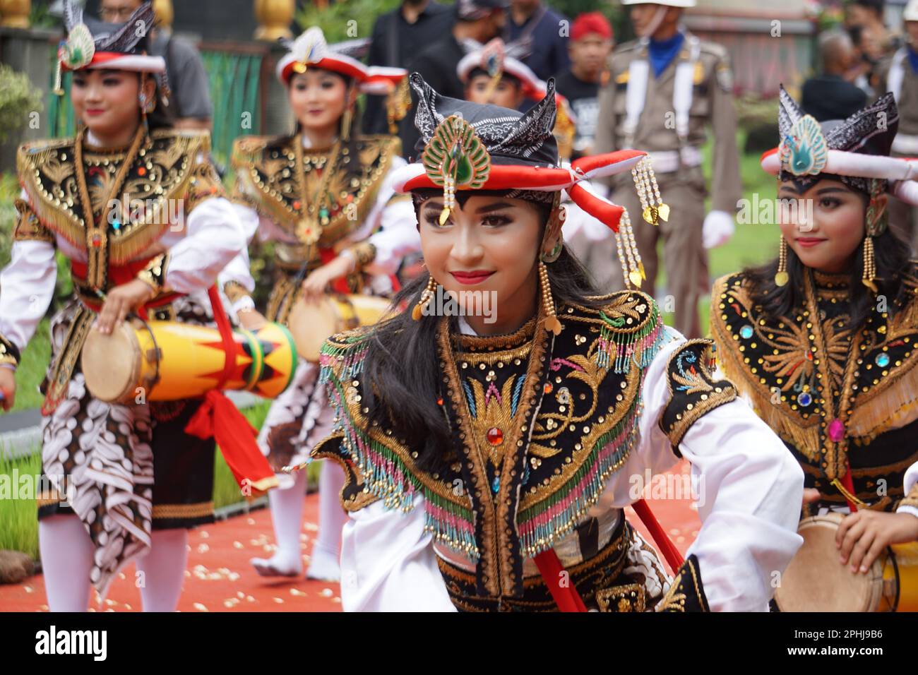 Indonesian perform reog kendang in the ceremony of Tulungagung's ...