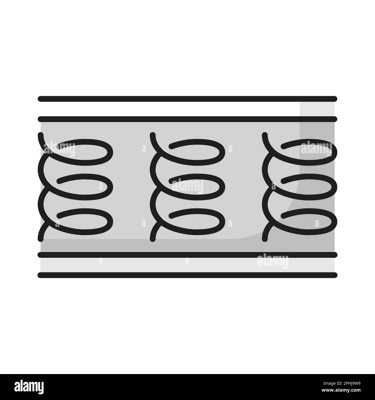 Layered mattress with springs, bed with orthopedic properties color ...