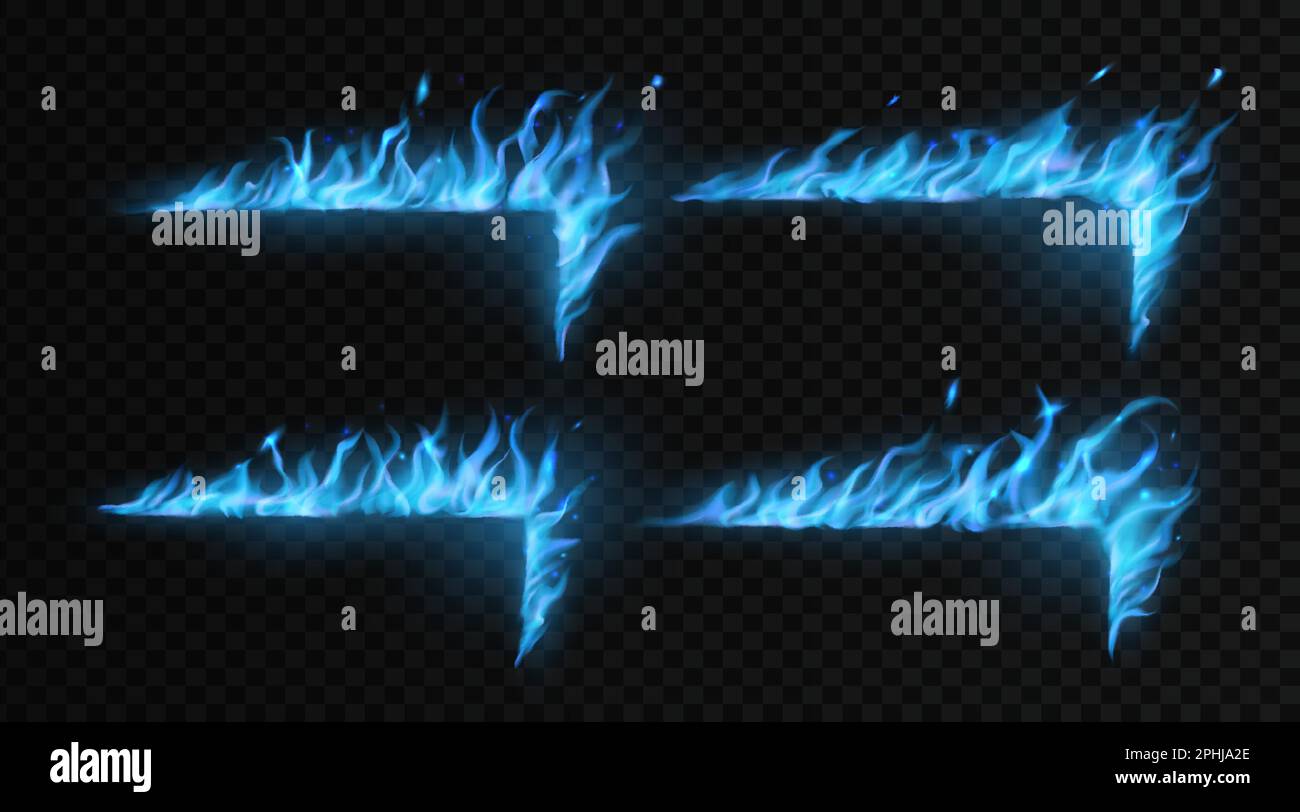 Blue fire frame corners. Store sale and shopping discount promotion ...