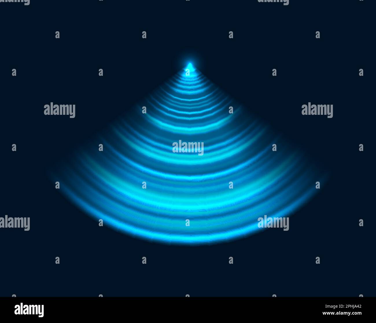 Radar Sonar Wi Fi Sensor Wave Or Signal Sound Scanner Vector Blue