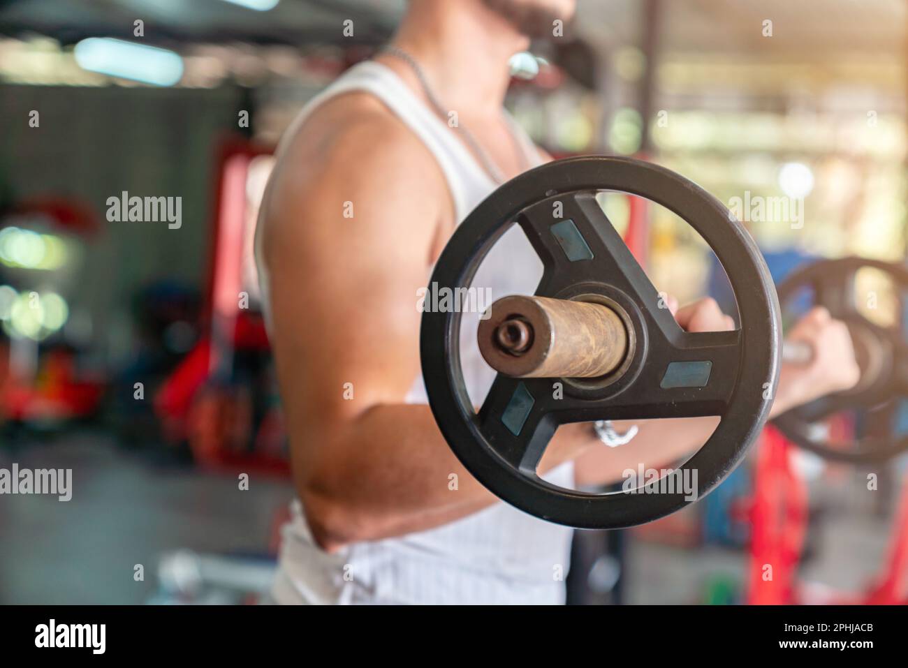 Fit doing deadlift exercise in gym Stock Photo - Alamy