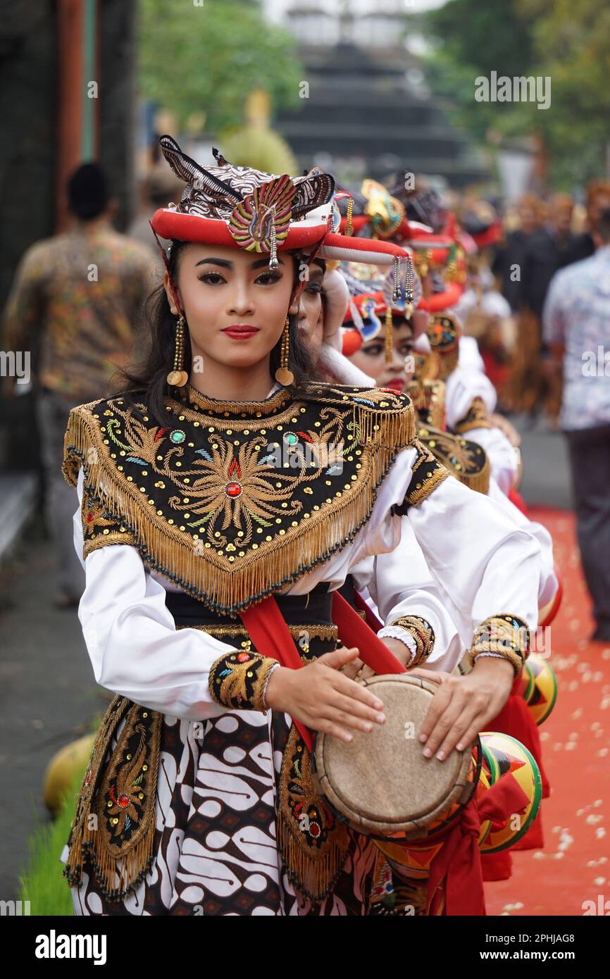 Indonesian perform reog kendang in the ceremony of Tulungagung's ...