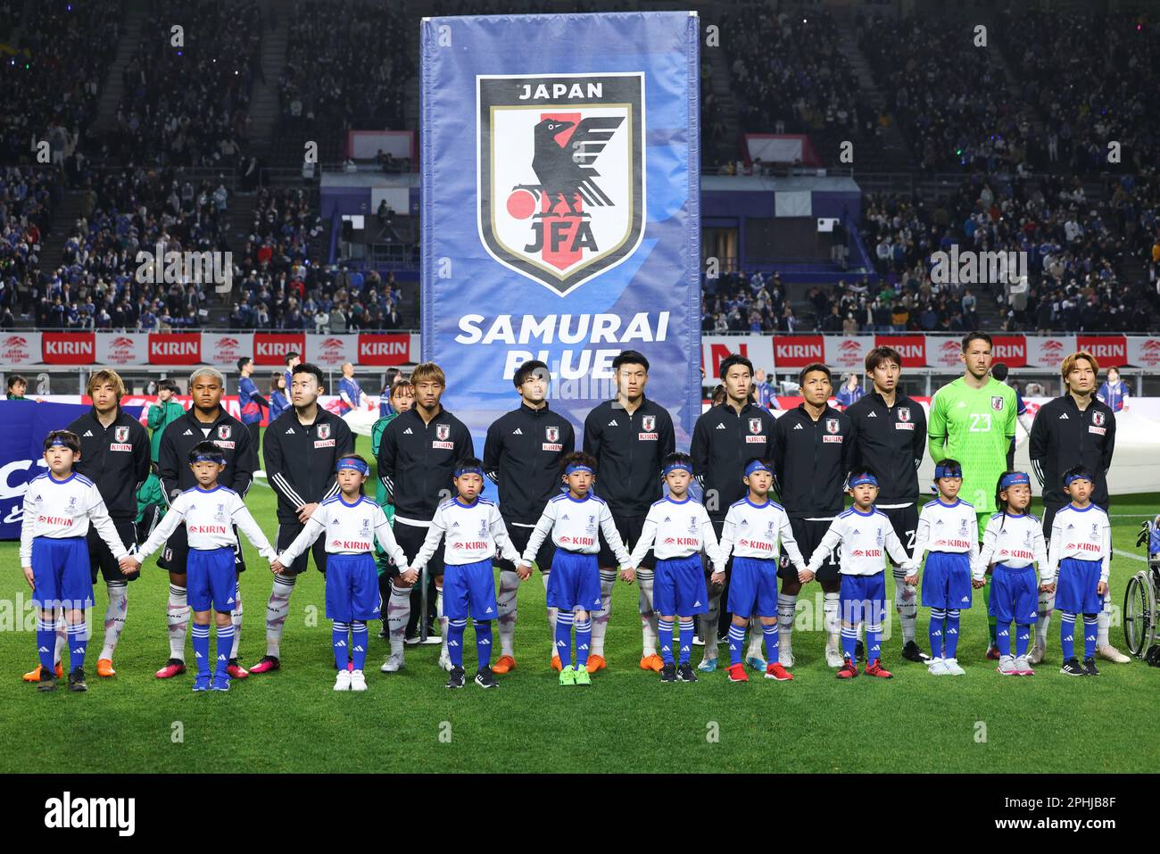 Yodoko Sakura Stadium, Osaka, Japan. 28th Mar, 2023. Japan team group ...